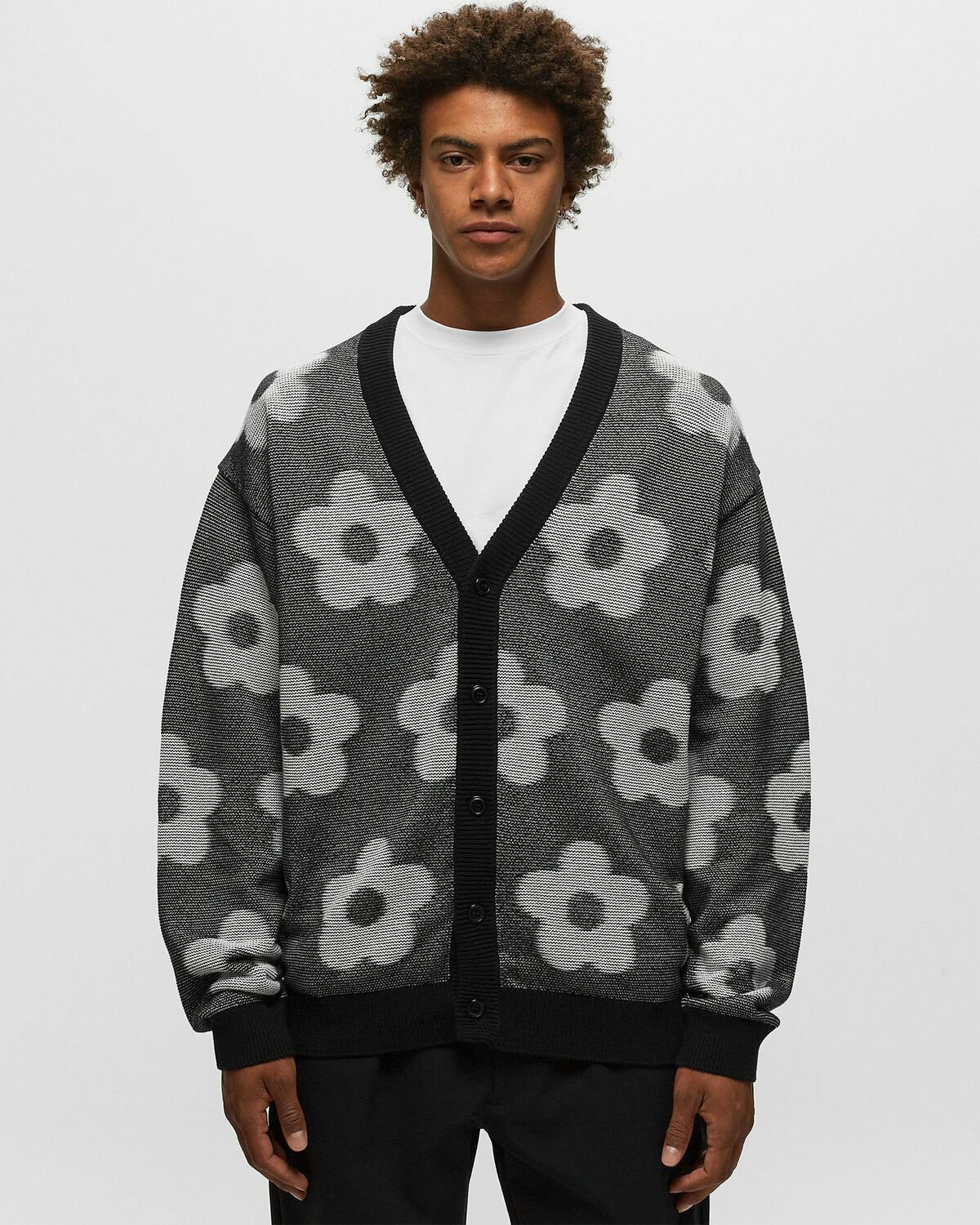 Kenzo Flower Spot Cardigan Black Zippers & Cardigans Kenzo