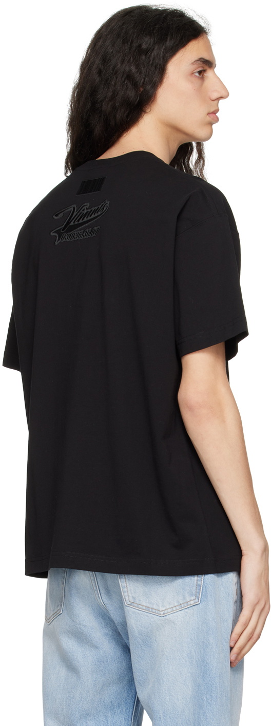 VTMNTS Black Embroidered T-Shirt VTMNTS