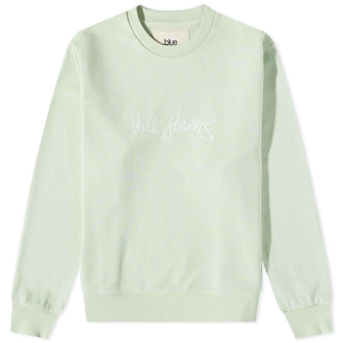 Blue Flowers Men's Pencraft Sweat in Pale Mint Blue Flowers