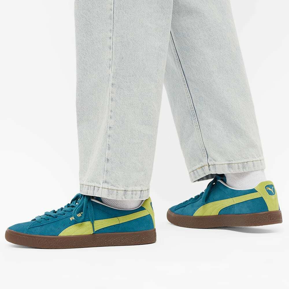 Puma Men's Suede VTG Sneakers in Blue/Yellow/Gum Puma