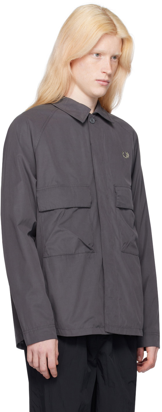 Fred Perry Gray Utility Jacket Fred Perry