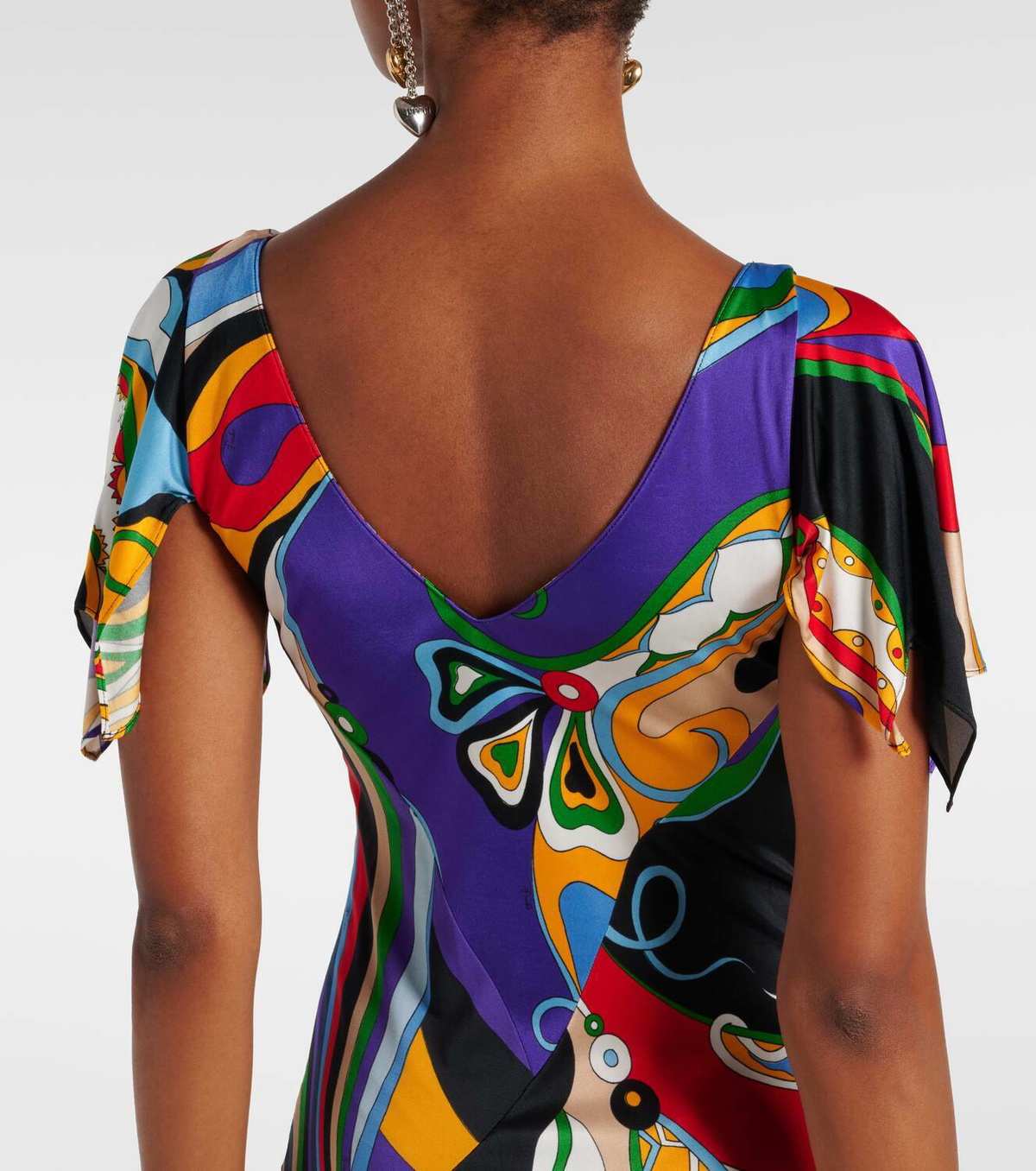 Pucci Orchidee and Iride jersey gown Emilio Pucci