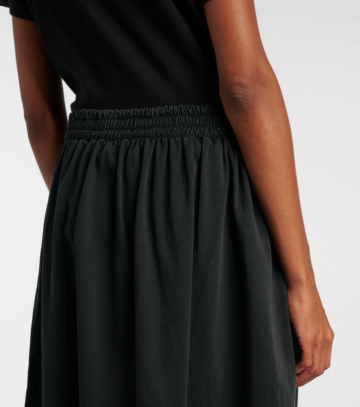 Velvet Sophia cotton-blend twill midi skirt Velvet