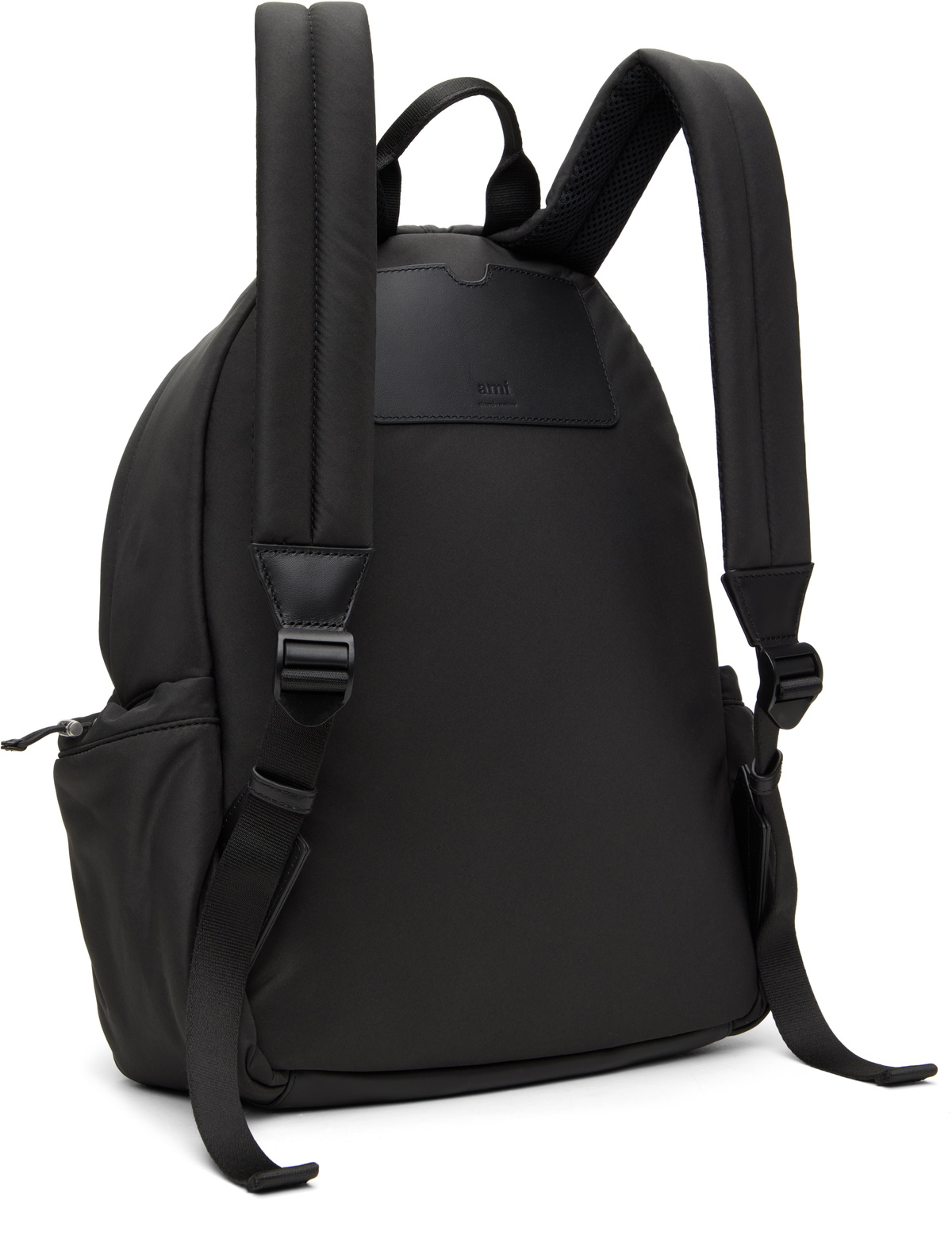 AMI Paris Black Ami de Coeur Backpack AMI