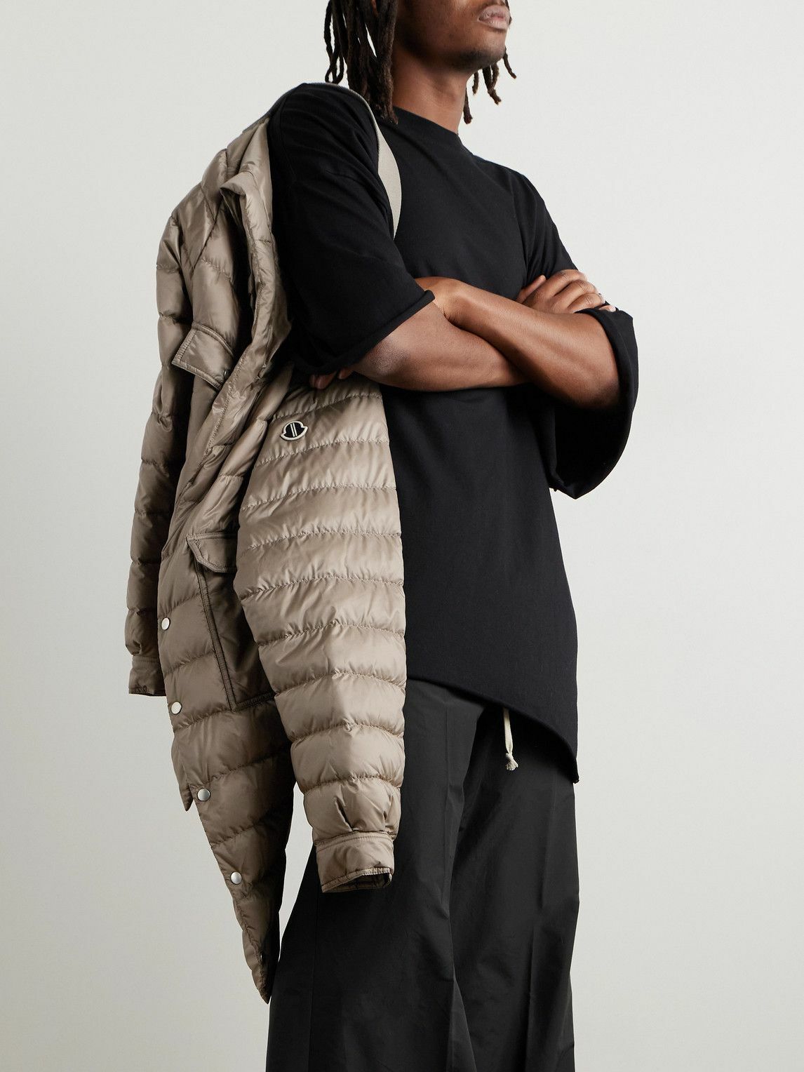 Rick Owens - Moncler Quilted Shell Down Jacket - Brown Rick Owens
