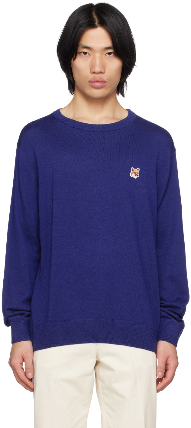 Maison Kitsuné Blue Fox Head Sweater Maison Kitsune
