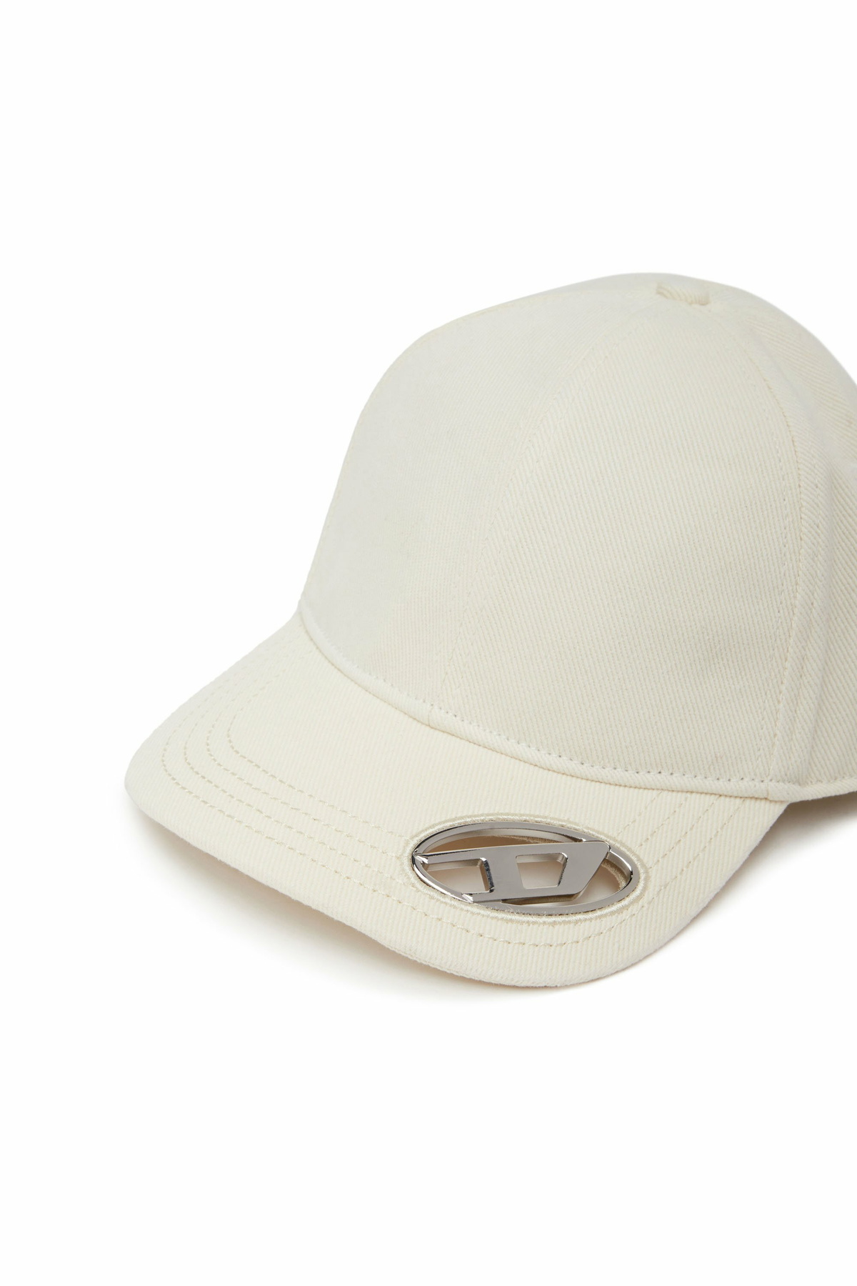 Diesel Baseball cap with oval D plaque - Caps Mens in White Diesel