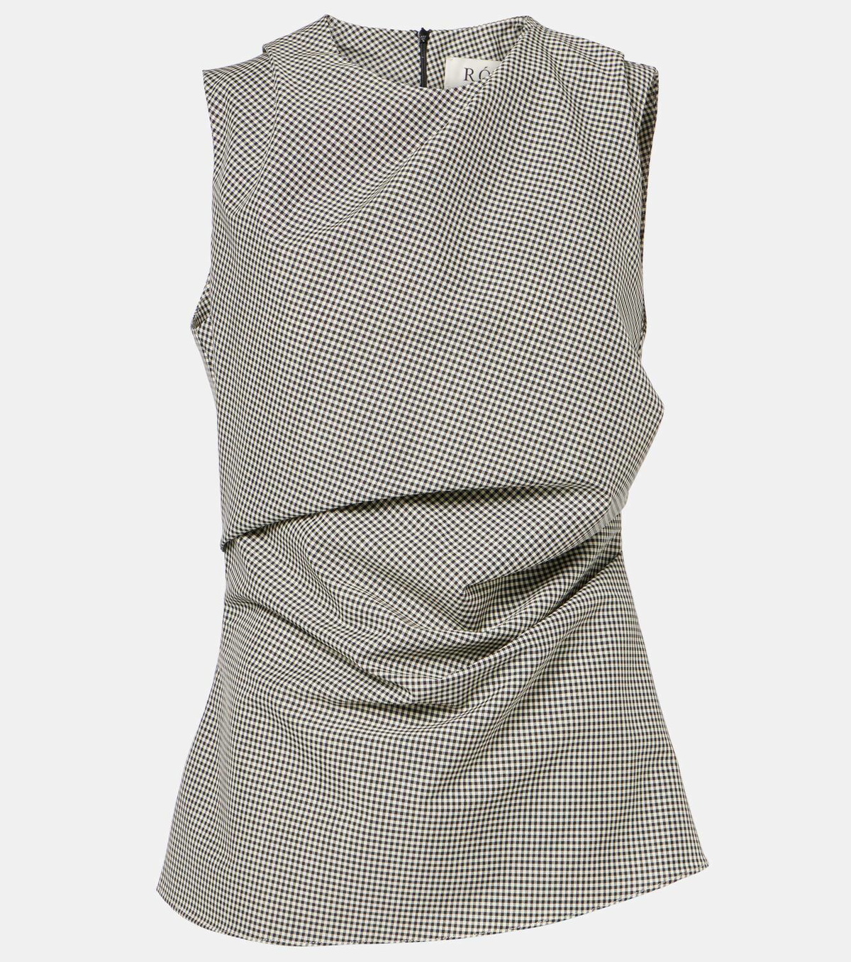 Róhe Checked wool-blend top Róhe