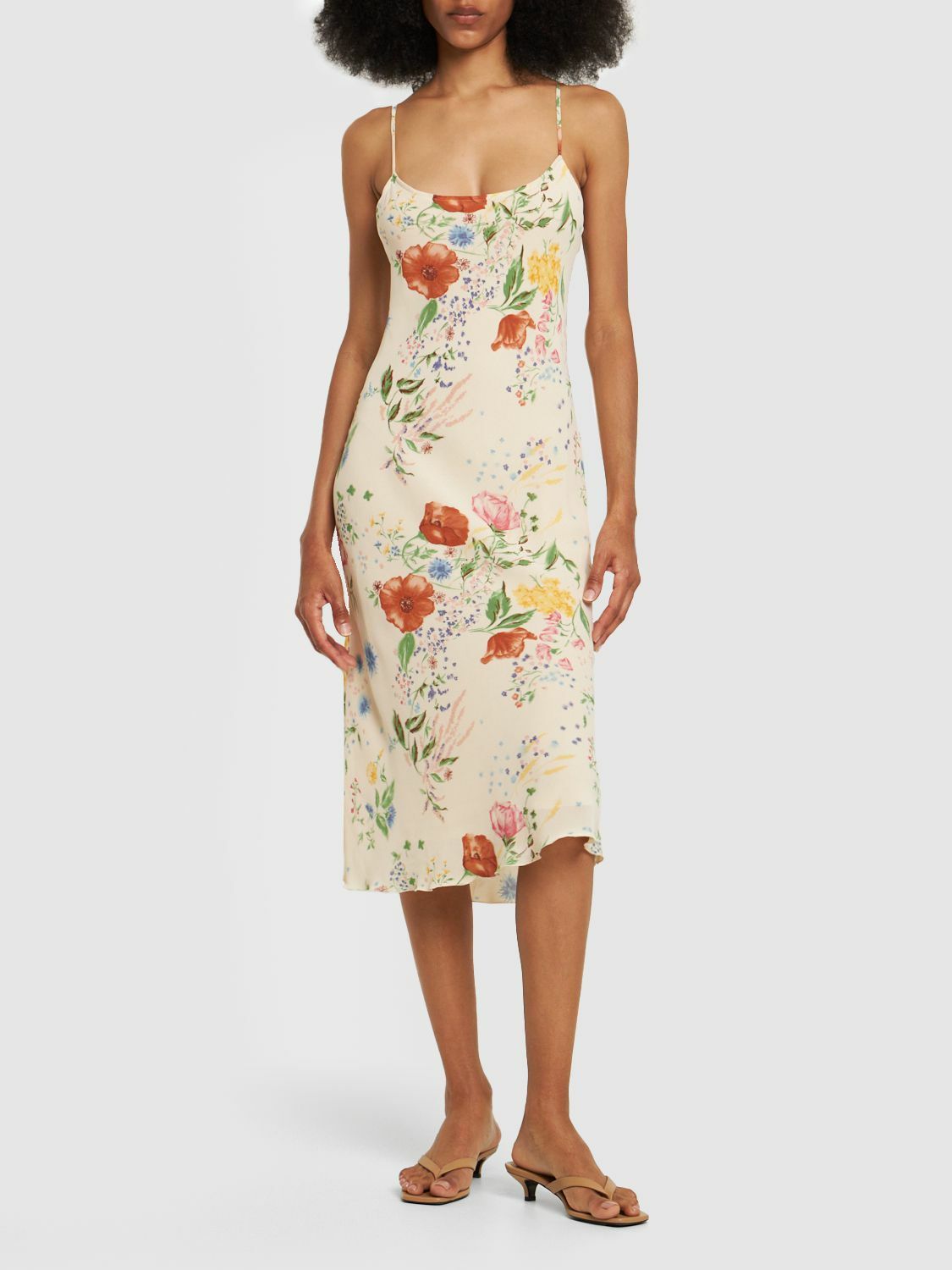 REFORMATION - Emerick Printed Viscose Midi Dress Reformation