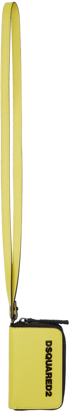 Dsquared2 Yellow Zip Card Holder Dsquared2