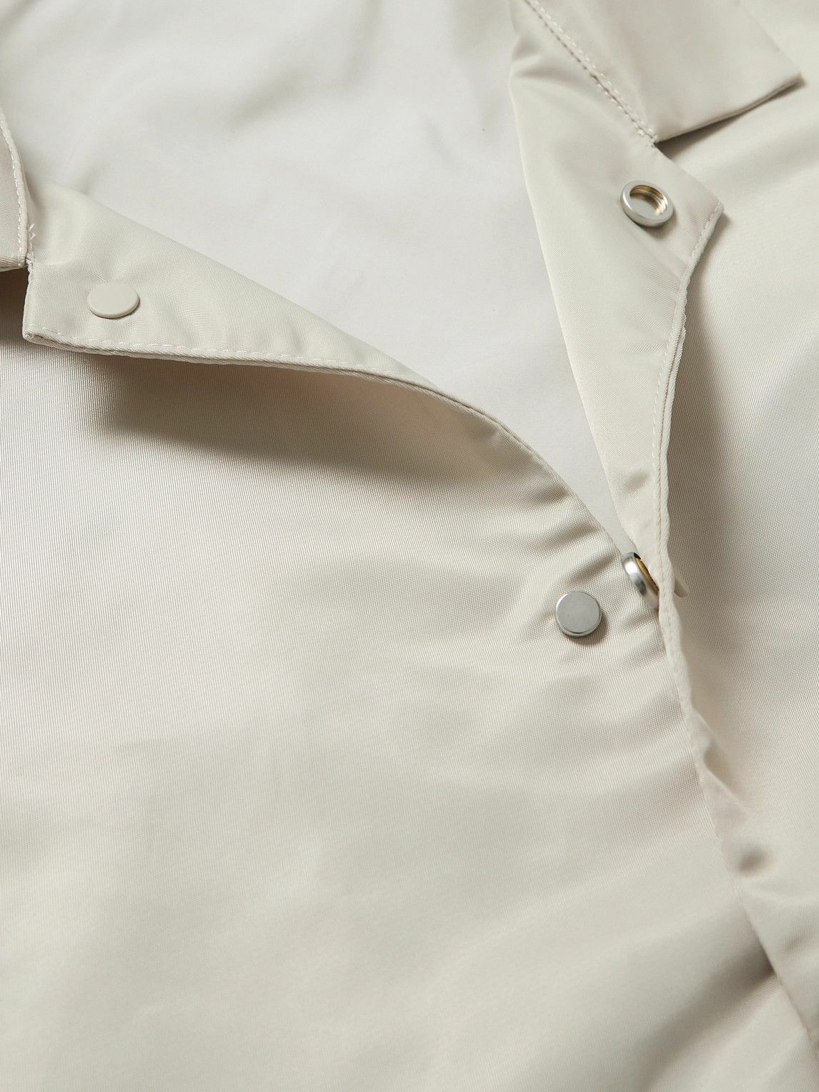 FEAR OF GOD ESSENTIALS - Logo-Appliquéd Shell Coach Jacket - Gray Fear ...