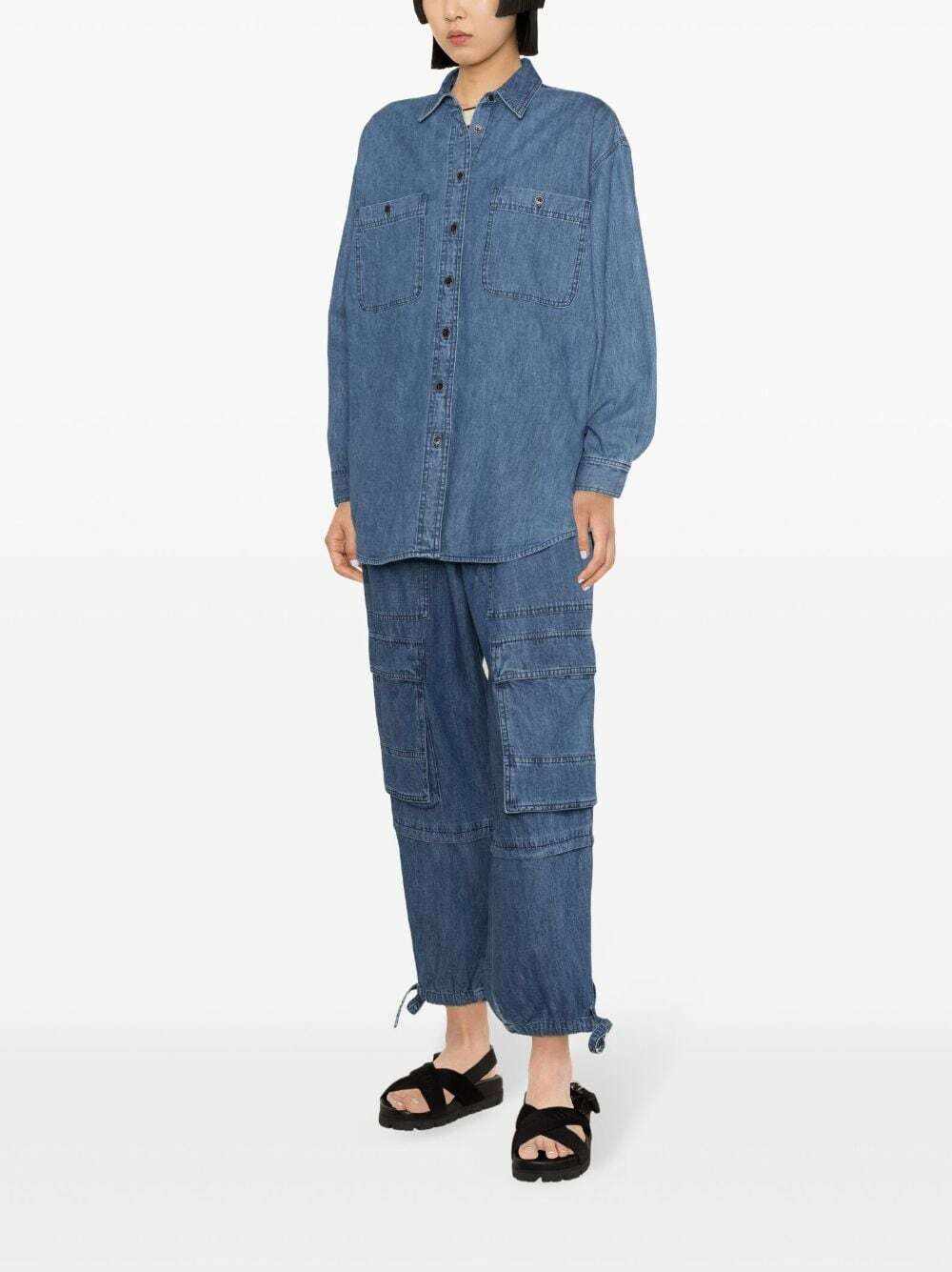 MARANT ETOILE - Verane Denim Cotton Shirt Isabel Marant Etoile