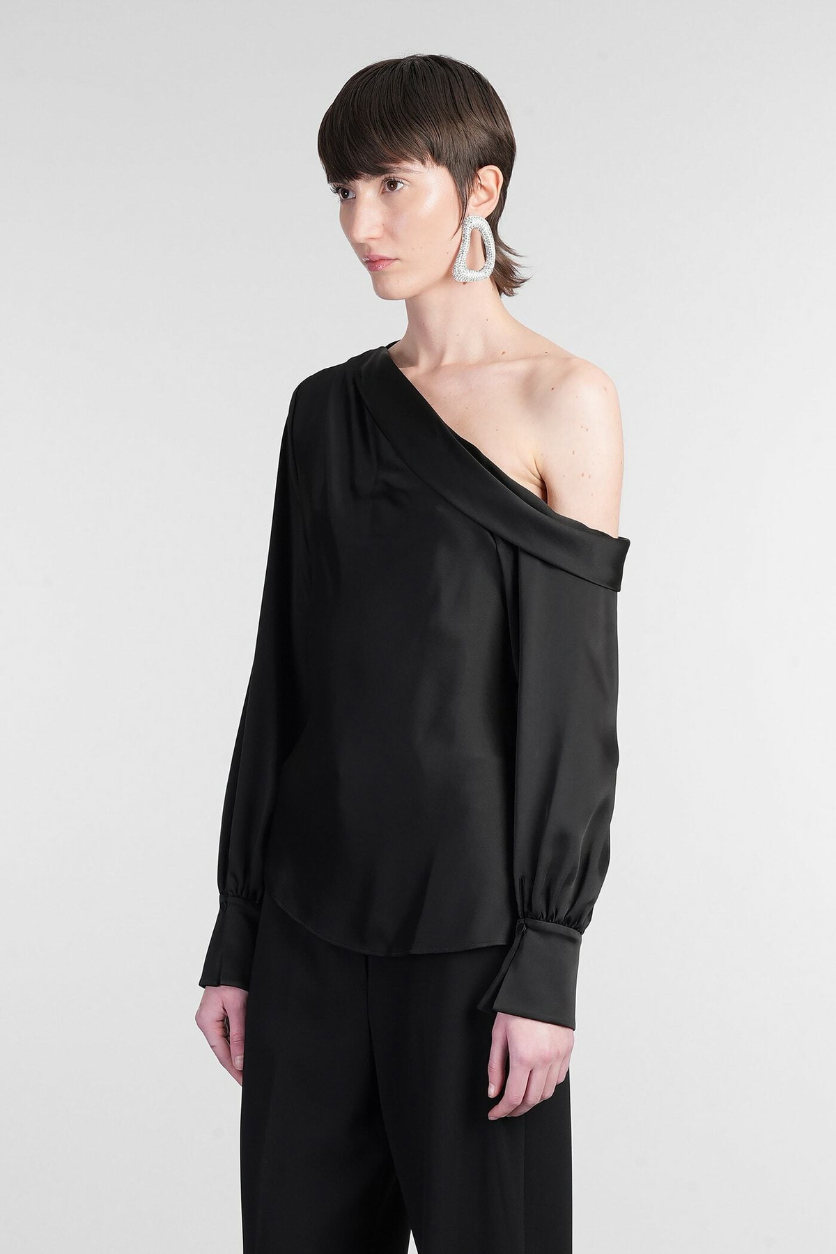 Simkhai Alice Topwear In Black Acetate Simkhai