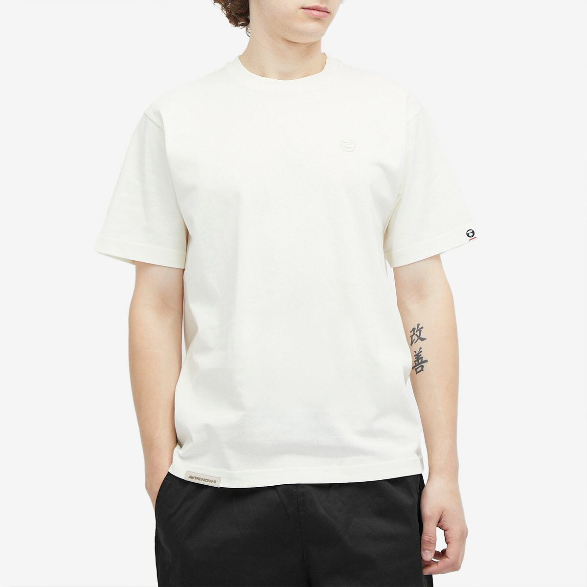 Men's AAPE One Point T-Shirt in Ivory AAPE by A Bathing Ape