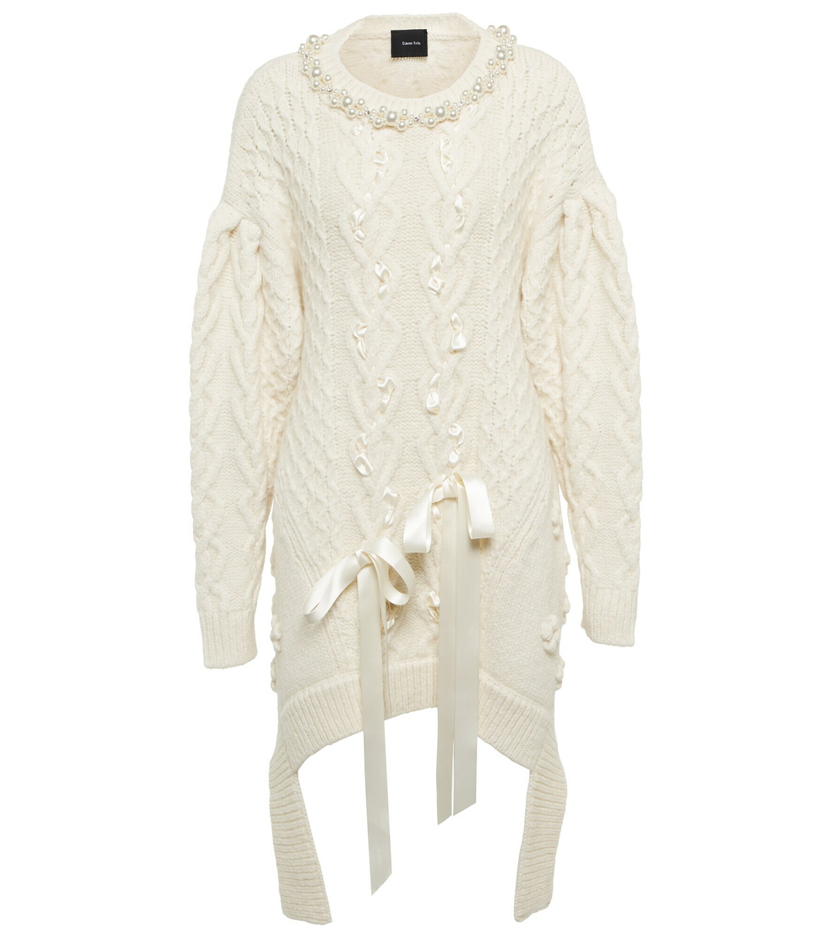 Simone Rocha - Embellished cable-knit sweater Simone Rocha