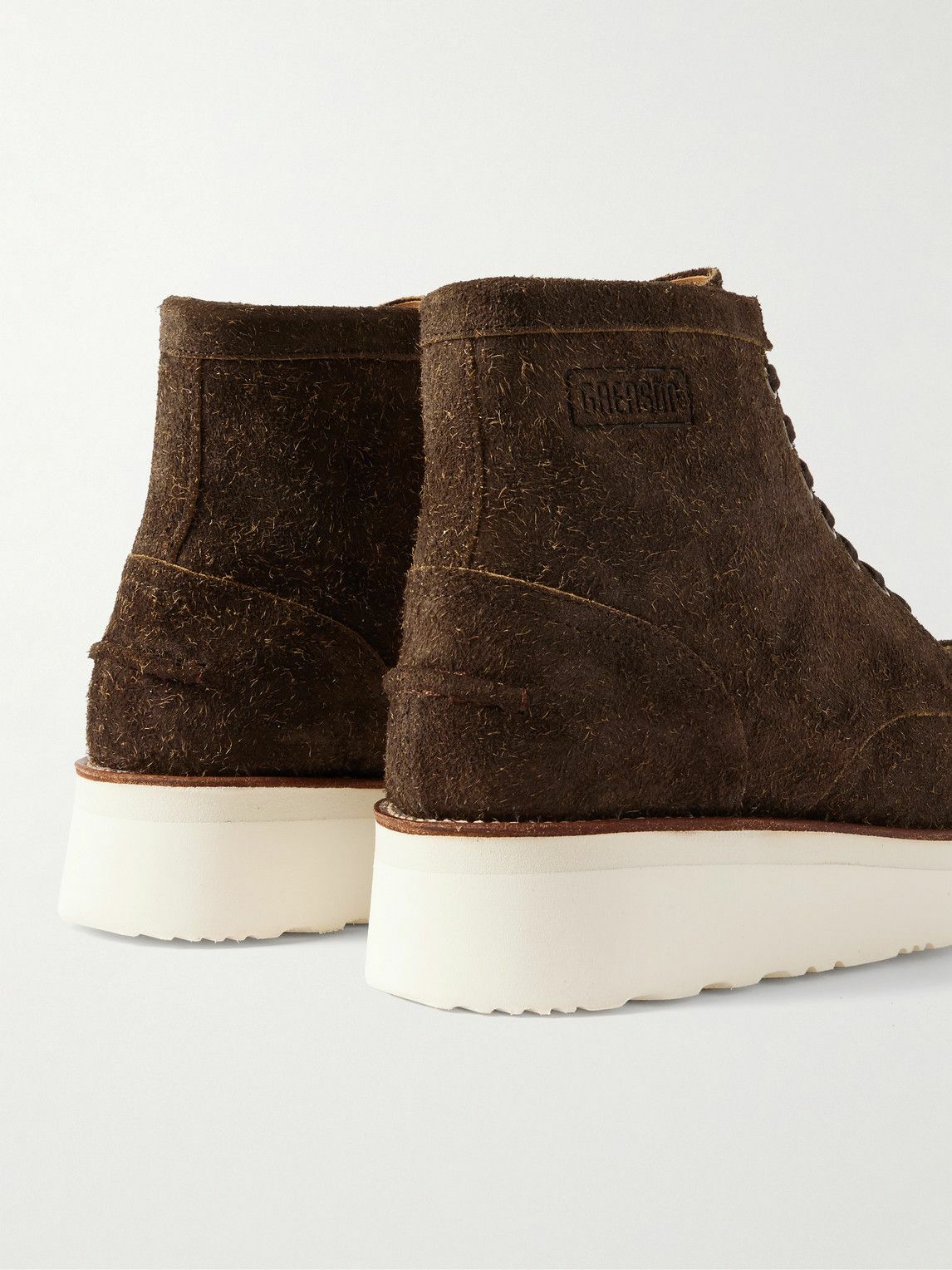 Grenson - Asa Textured-Suede Boots - Brown Grenson