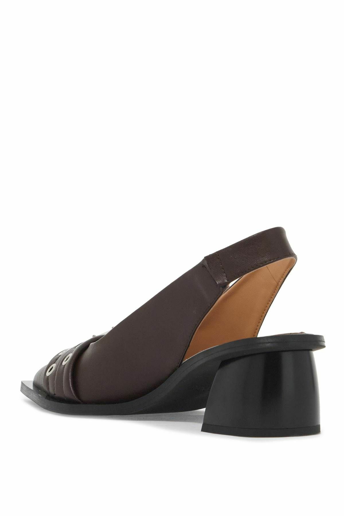 GANNI slingback decollet Brown GANNI