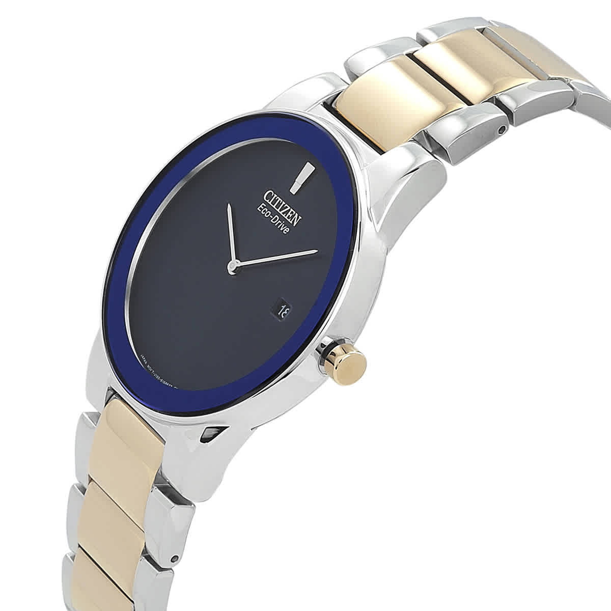 Citizen Eco-Drive Blue Dial Two-Tone Mens Watch AU1064-85L Citizen