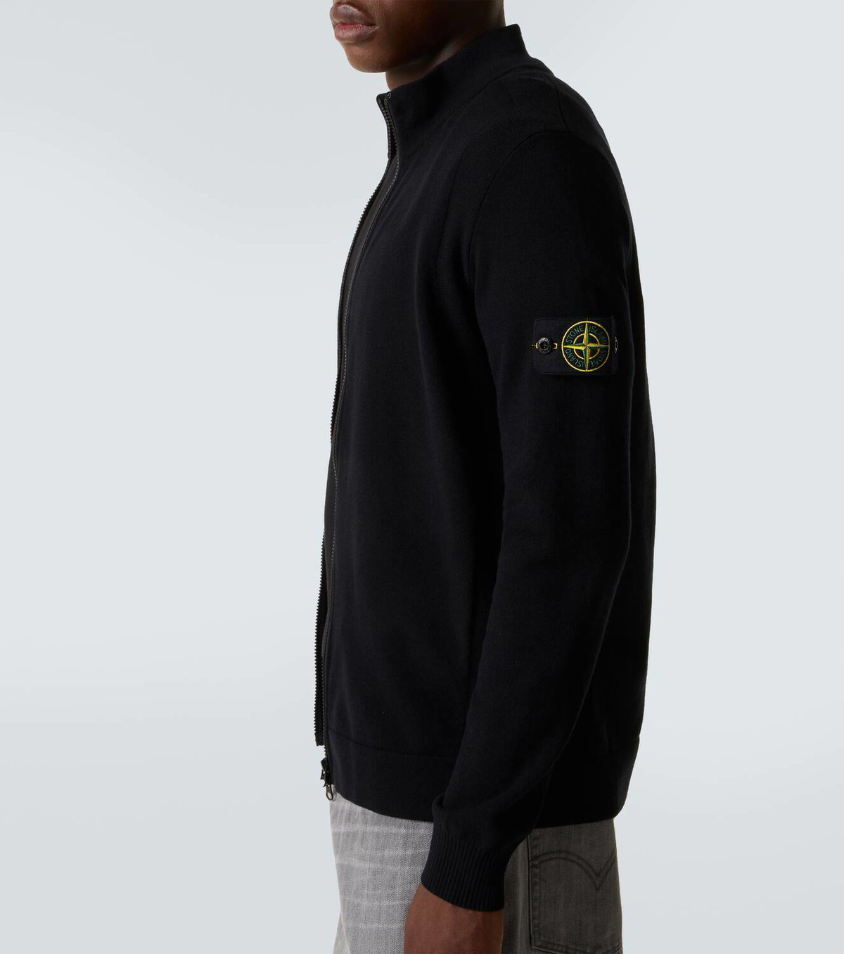 Stone Island Embroidered wool-blend cardigan Stone Island