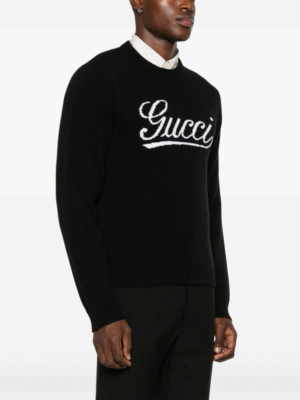 GUCCI - Sweater With Intarsia Logo Gucci