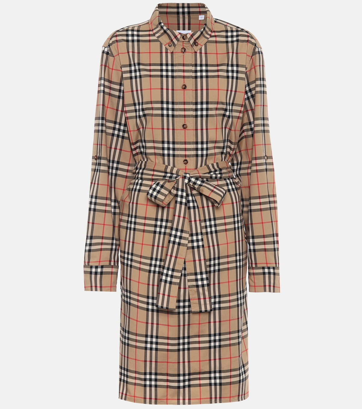 Burberry - Vintage Check stretch-cotton shirt dress Burberry