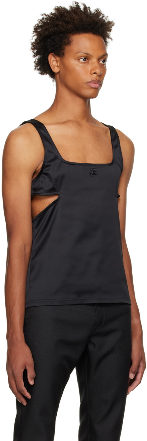 Courrèges Black Cutout Tank Top Courreges