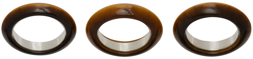Sophie Buhai Brown Tiger's Eye Clara Ring Set Sophie Buhai