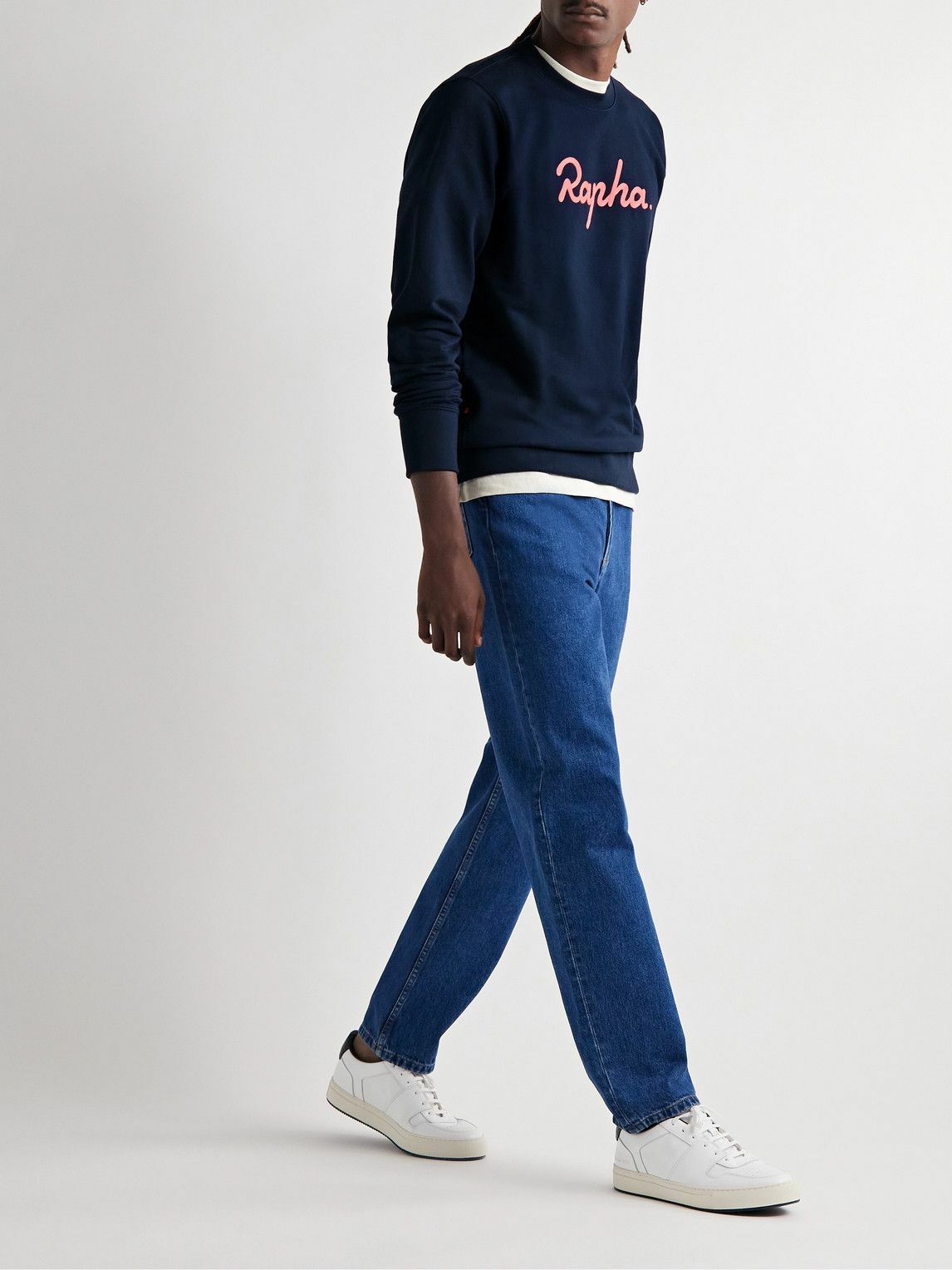 Rapha - Logo-Embroidered Cotton-Jersey Sweatshirt - Blue Rapha