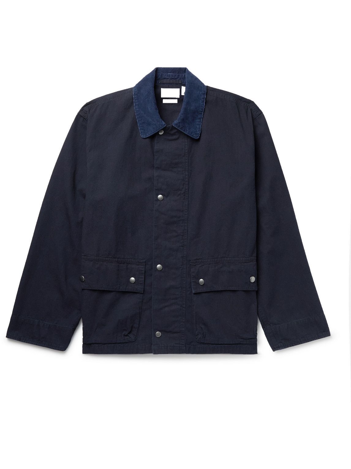 Blue Blue Japan - Indigo-Dyed Corduroy-Trimmed Cotton Jacket - Blue ...