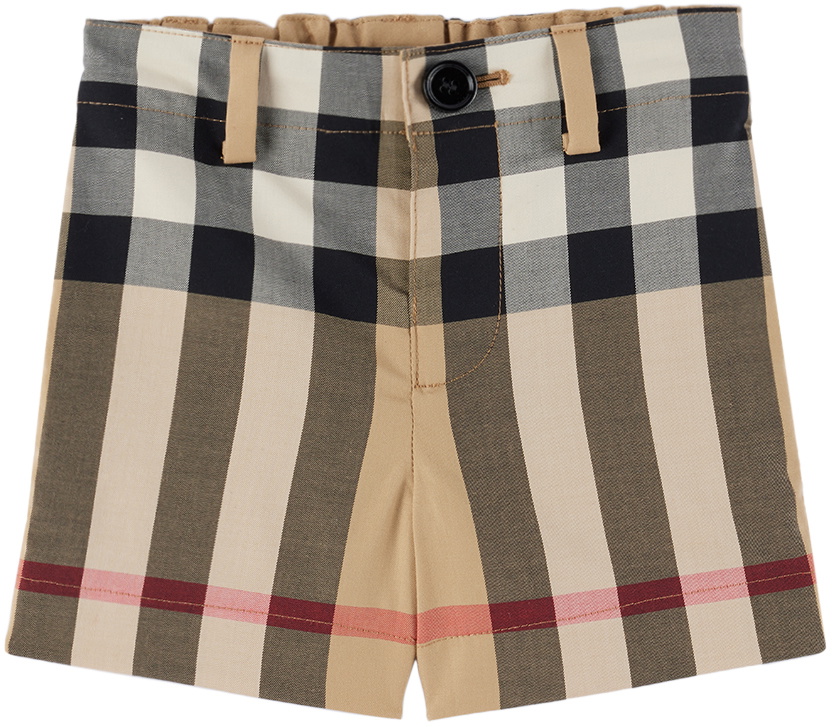 Burberry Baby Beige Check Shorts Burberry