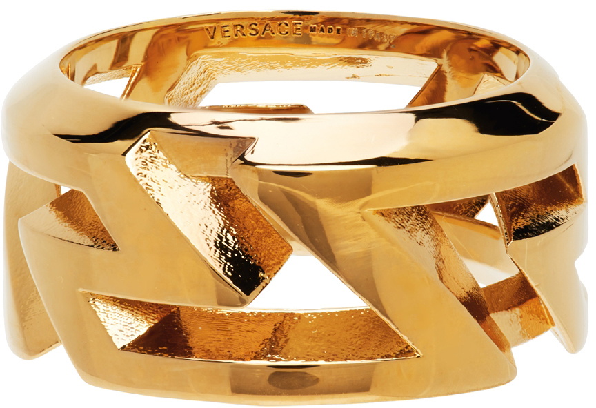 Versace Gold Greca Ring Versace