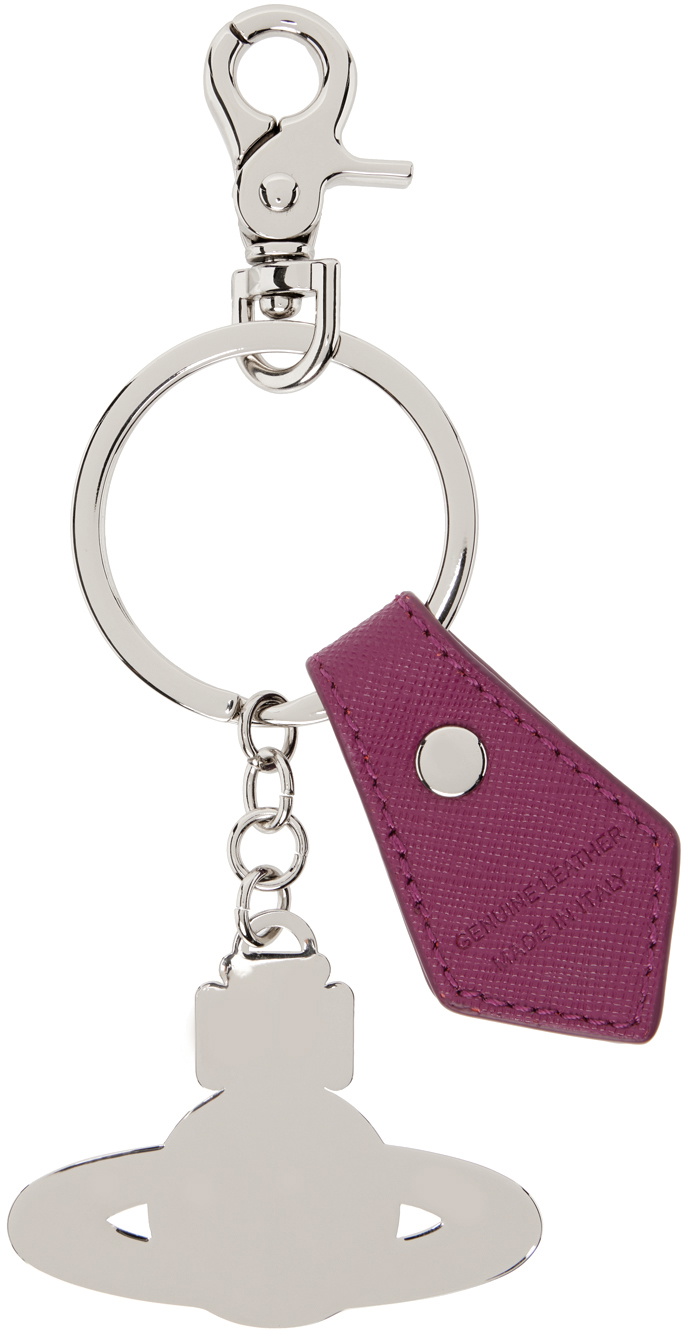 Vivienne Westwood Silver Hammered Orb Keychain Vivienne Westwood