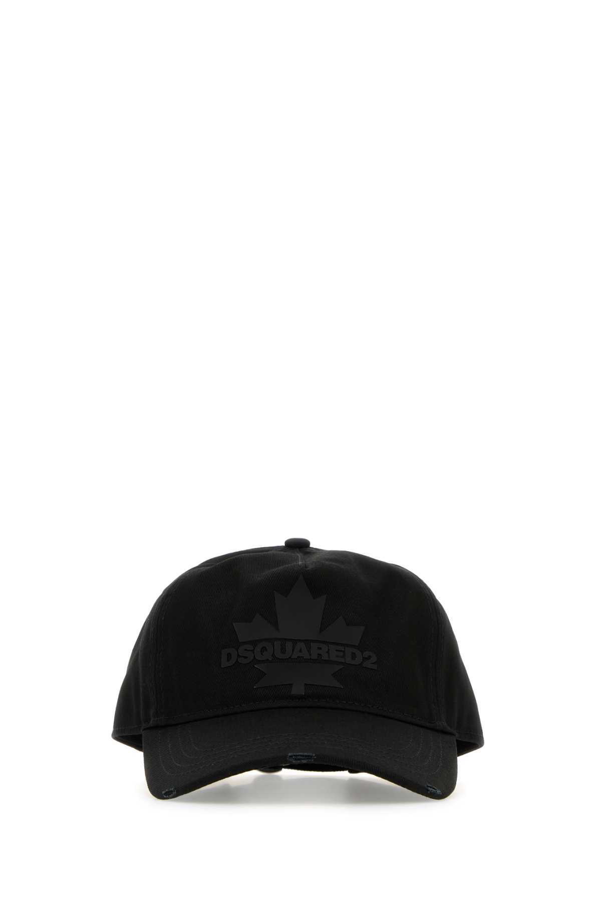 Dsquared2 Black Cotton Baseball Cap Dsquared2