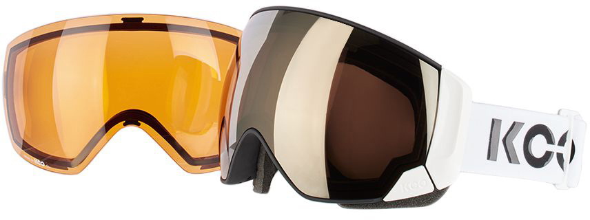 KOO White Enigma Style Snow Goggles