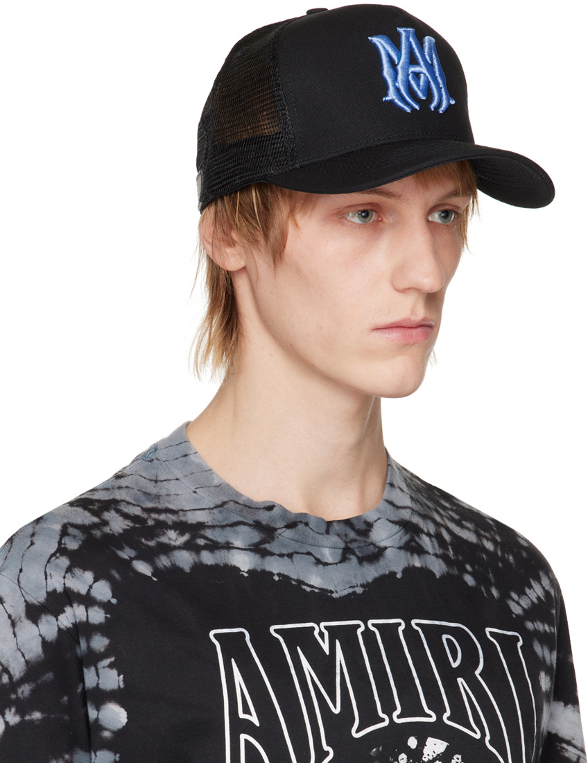 AMIRI Black Embroidered Cap Amiri