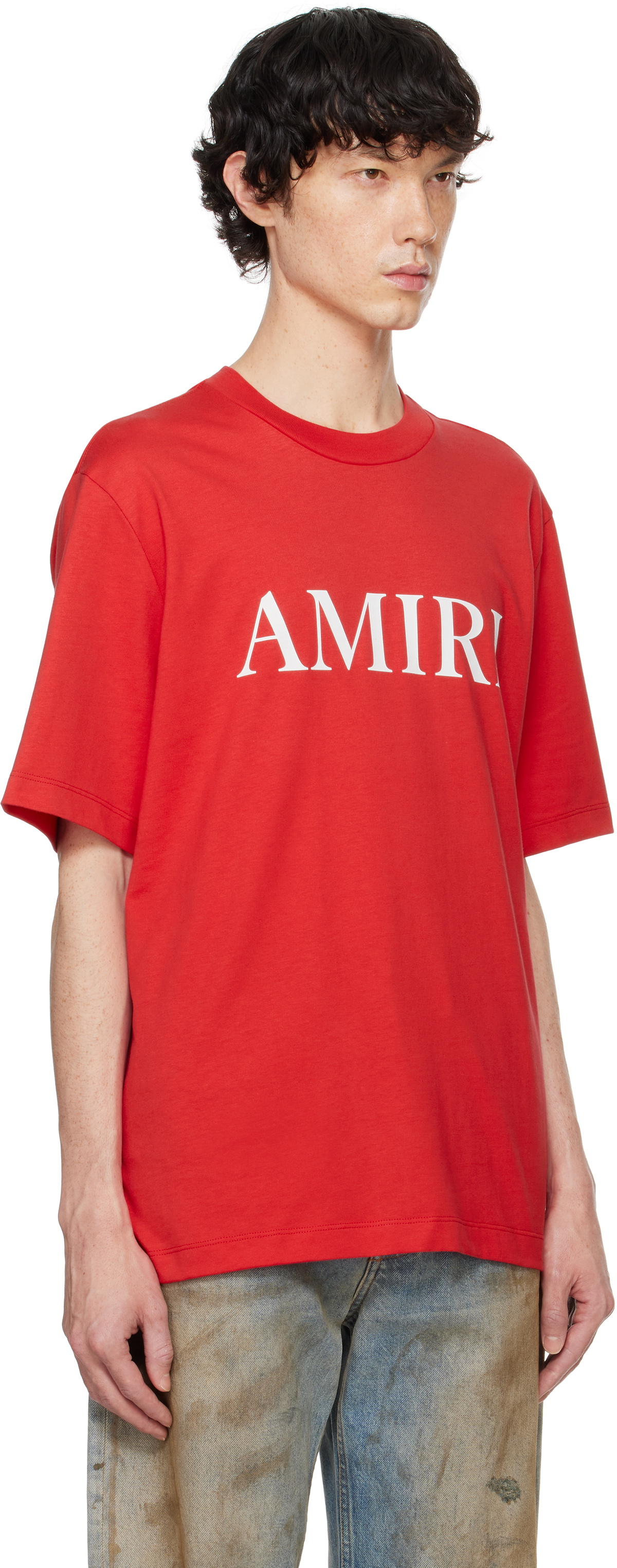 AMIRI Red 'Amiri' Core Logo T-shirt Amiri