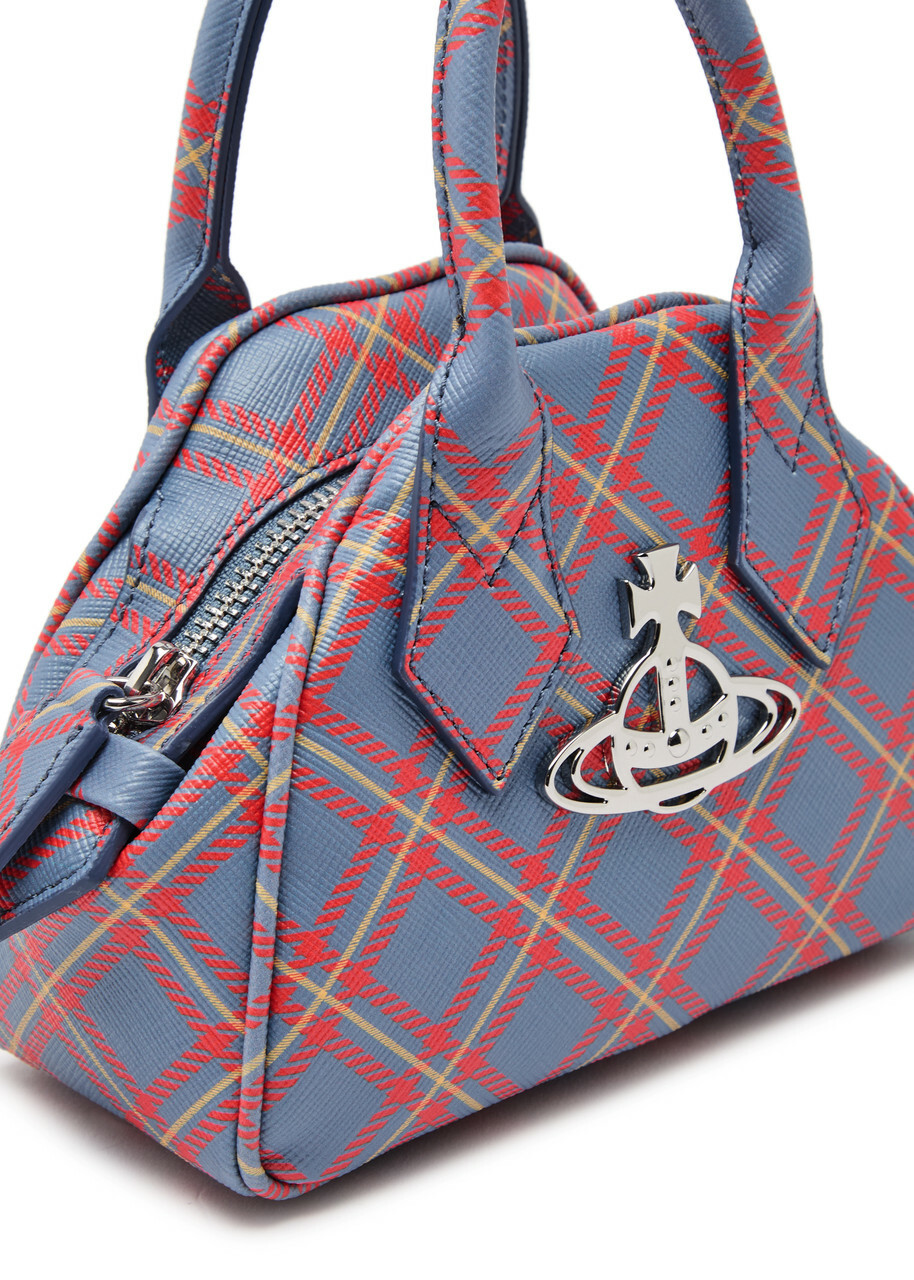 Vivienne Westwood Yasmine Mini Tartan Leather top Handle bag - Blue - One Size Vivienne Westwood