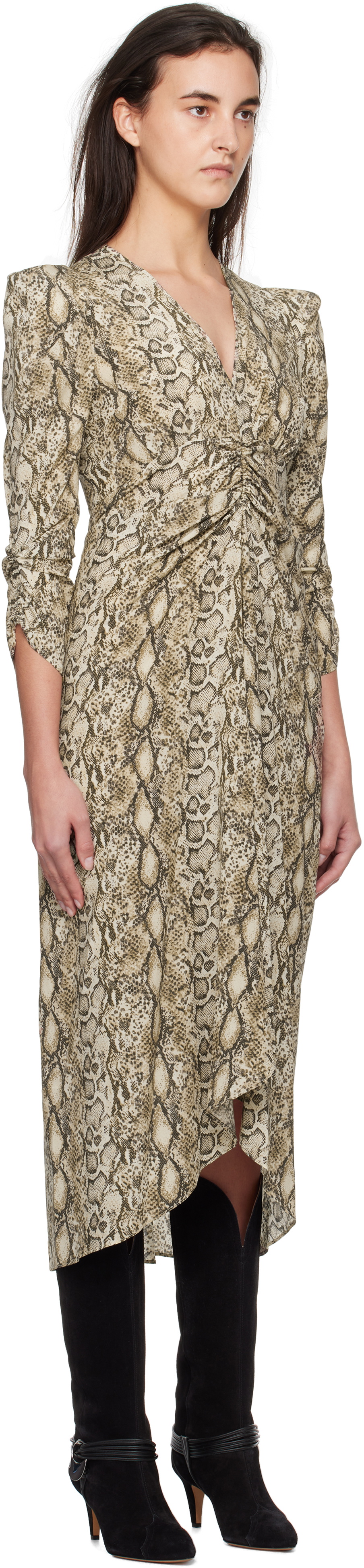 Isabel Marant Beige Albini Midi Dress Isabel Marant