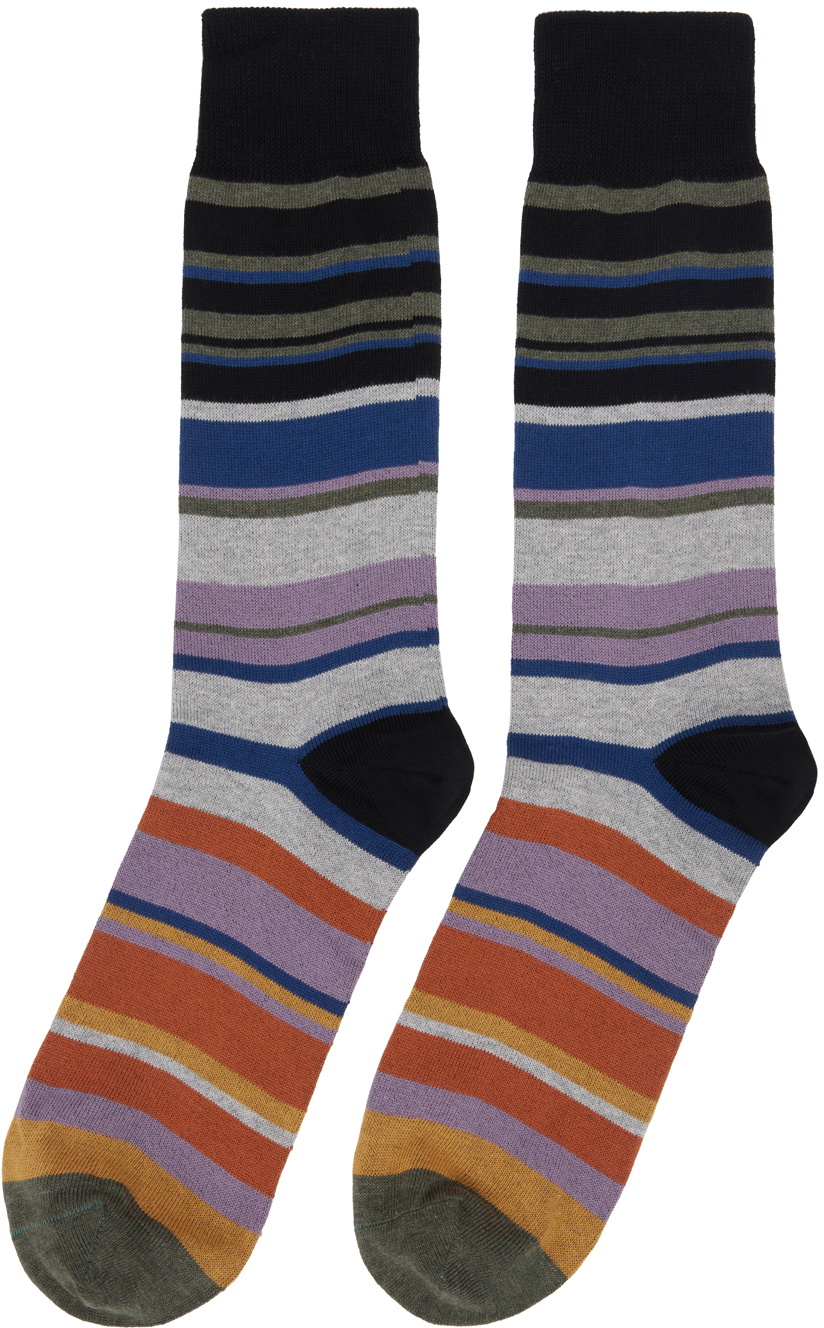 Paul Smith Three-Pack Multicolor Multi-Stripe Socks Paul Smith