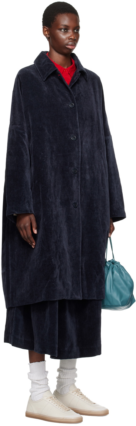 CASEY CASEY SSENSE Exclusive Navy Big Blobby Coat CASEY CASEY