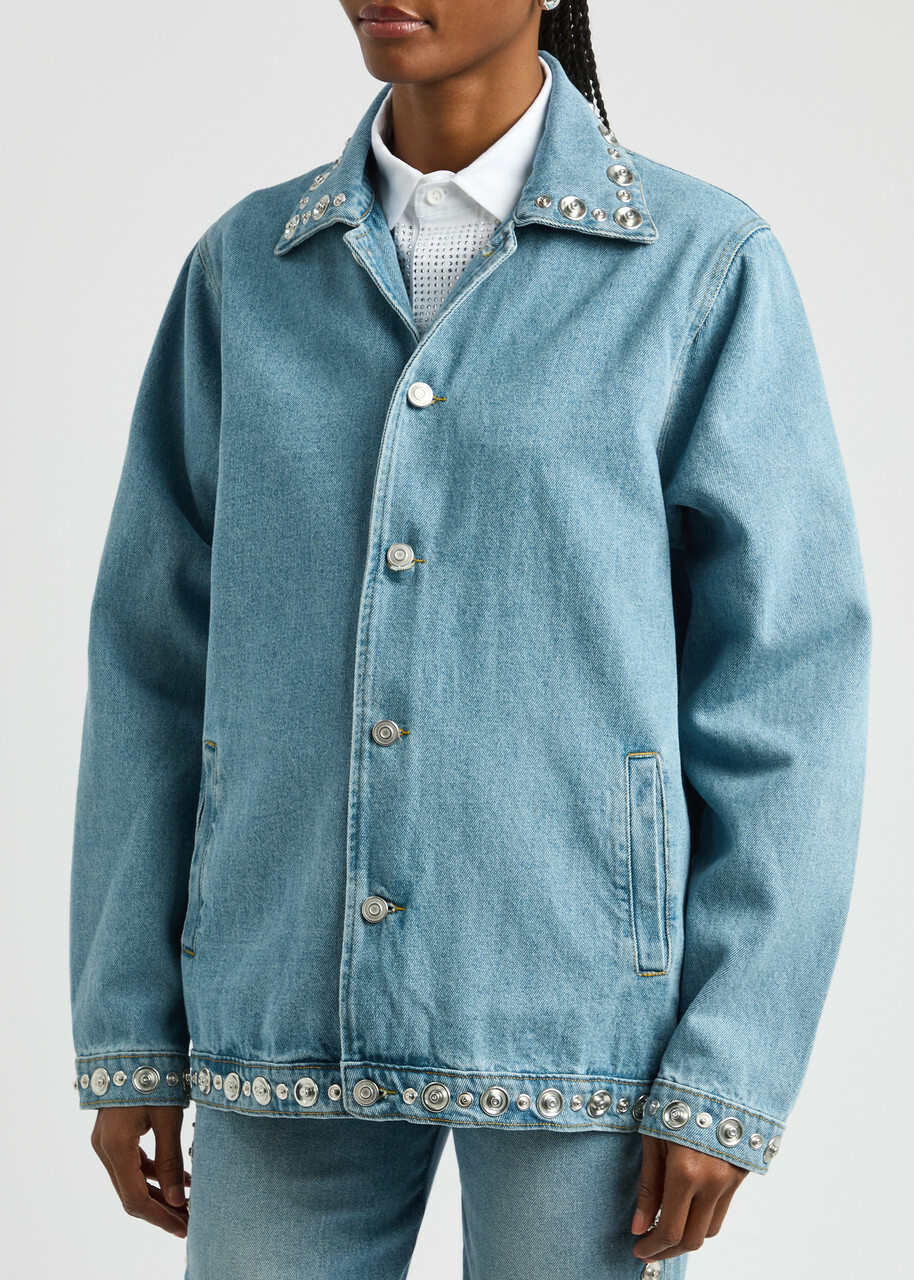 Coperni Studded Denim Jacket Blue Coperni