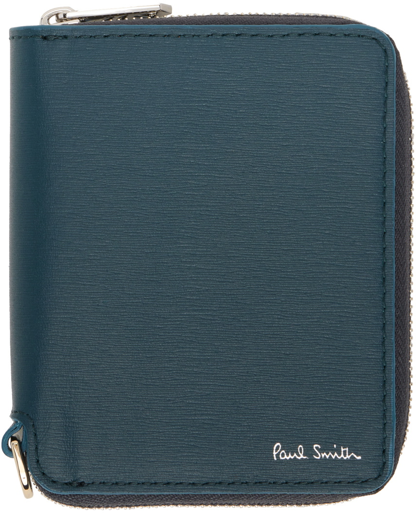 Paul Smith Navy Zip Leather Wallet Paul Smith