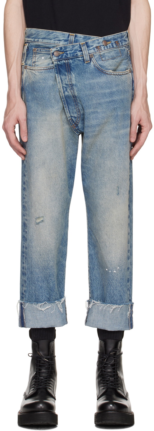 R13 Blue Crossover Jeans R13