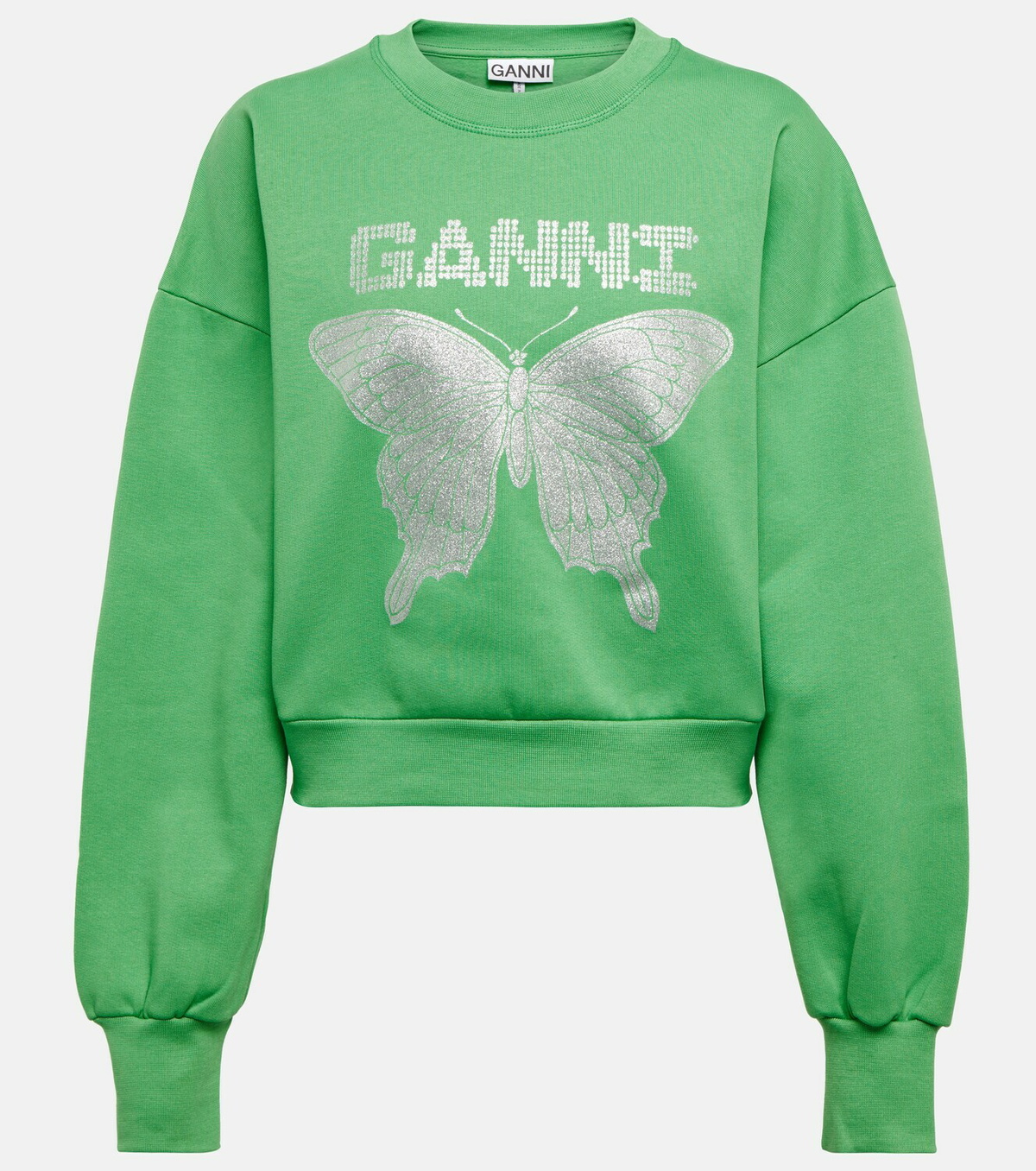 Ganni - Logo cotton sweatshirt GANNI