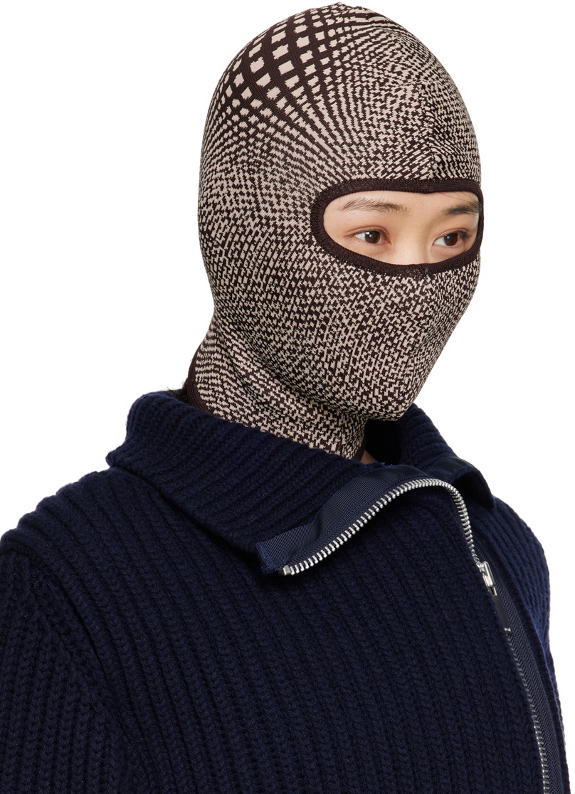 Anne Isabella Off-White & Brown Optical Balaclava Anne Isabella