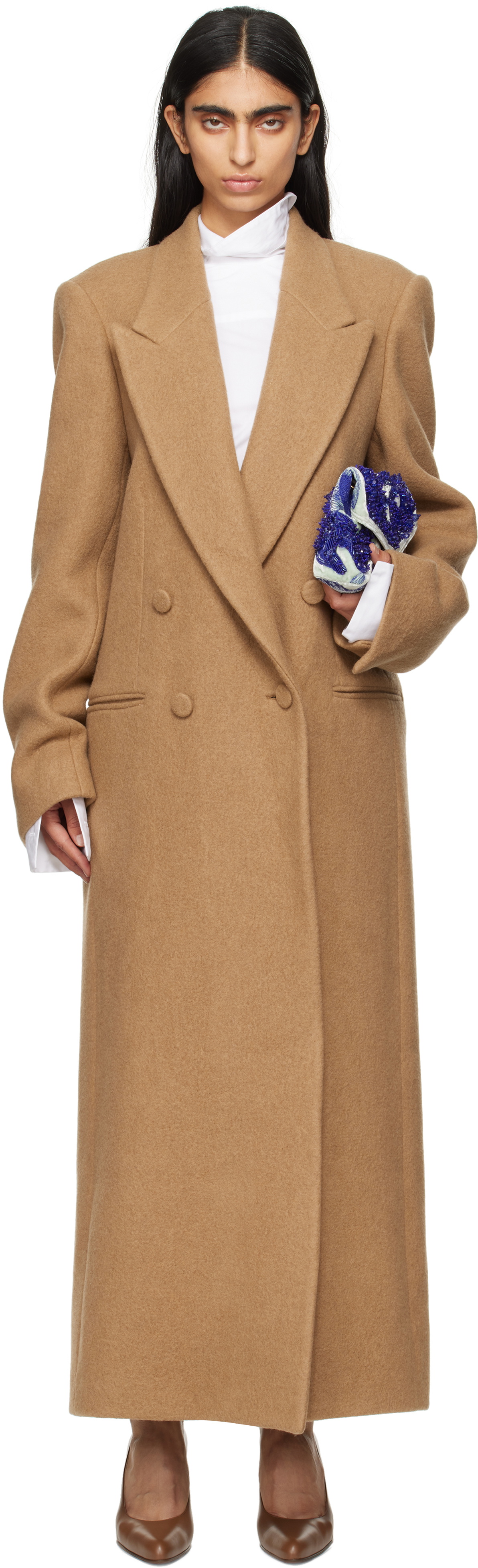 Dries Van Noten Tan Wool Coat Dries Van Noten