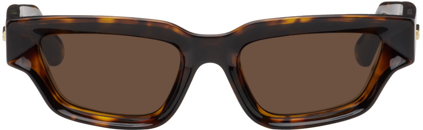 Bottega Veneta Tortoiseshell Sharp Sunglasses Bottega Veneta