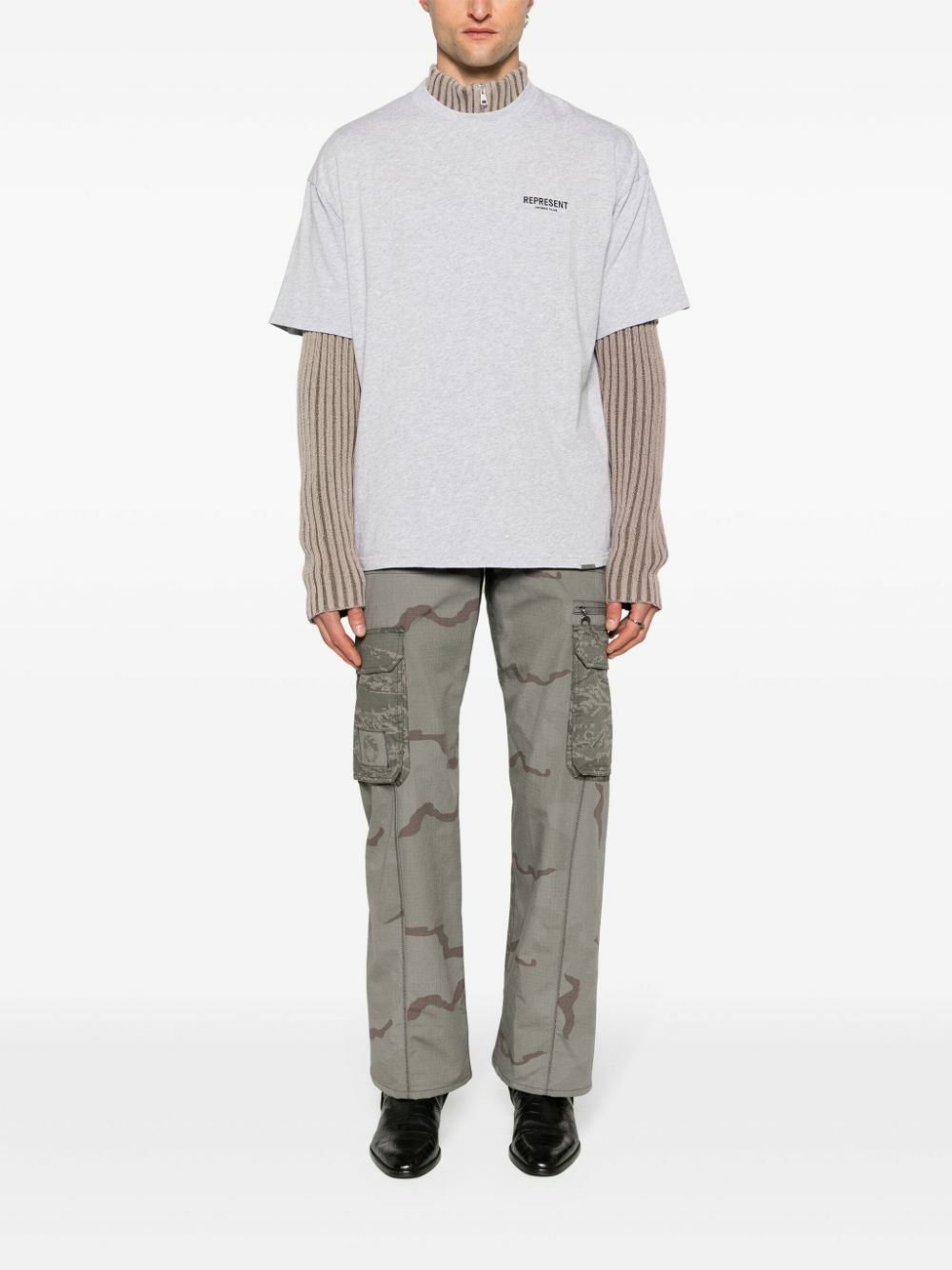Represent Grey Owners Club Cotton T-Shirt Represent