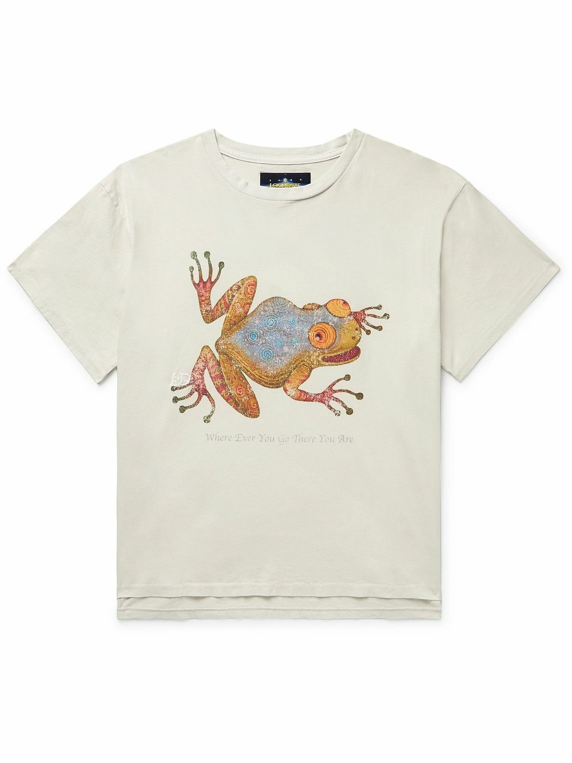 Lost Daze - Psychedelic Frog Glittered Printed Cotton-Jersey T-Shirt ...