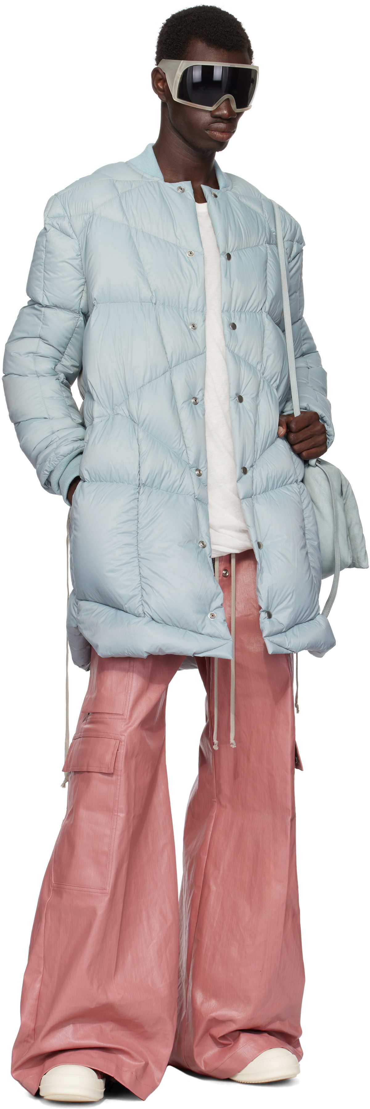 Rick Owens Blue Porterville Flight Liner Down Coat Rick Owens